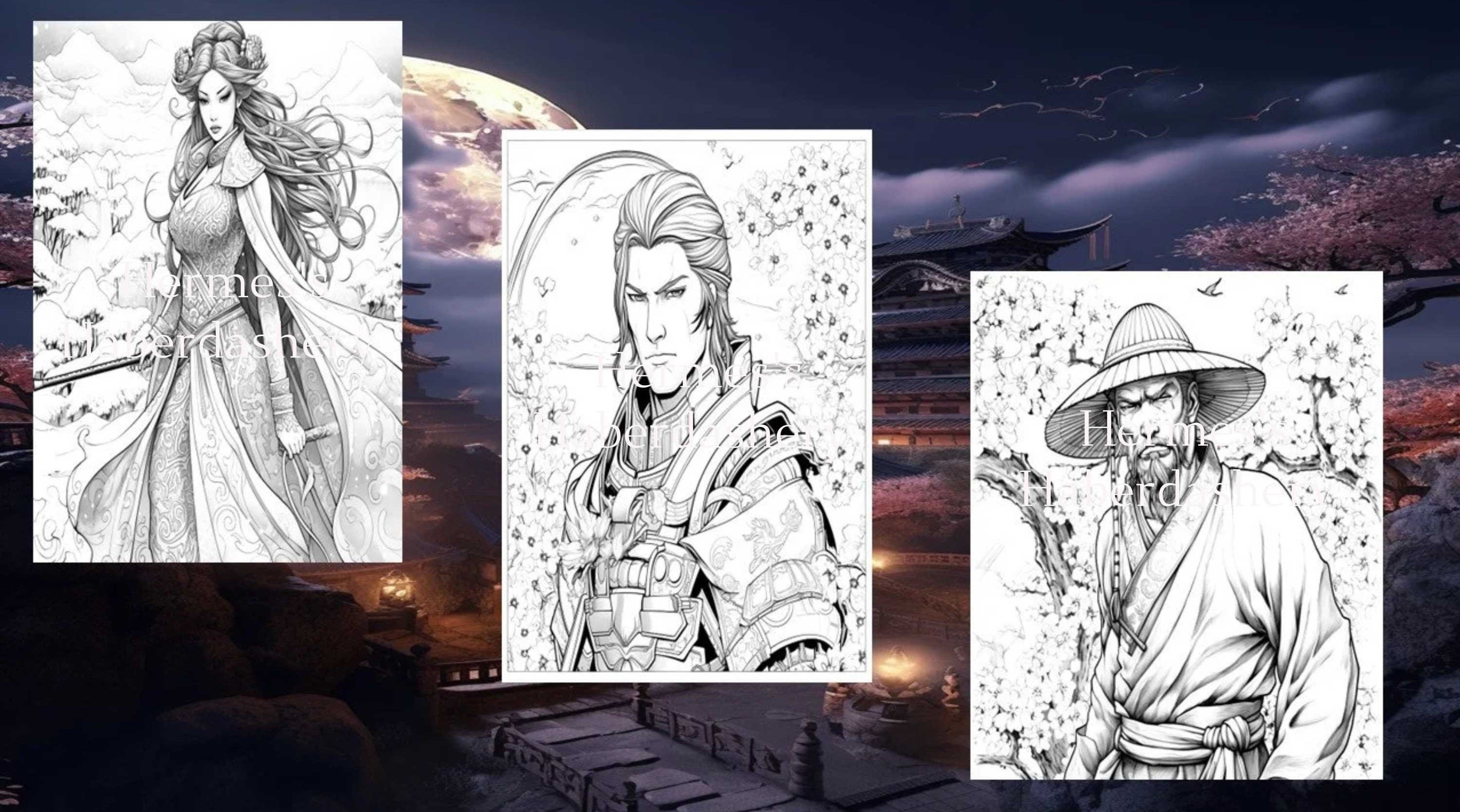 Japanese Mythology 50 Coloring Pages - Mythical Creatures and Legends ...