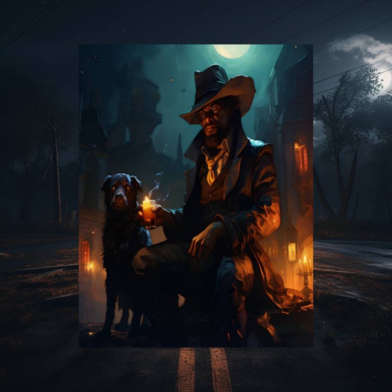 Papa Legba Haitian Vodou Loa Artwork for Spiritual Digital Art PDF File ...