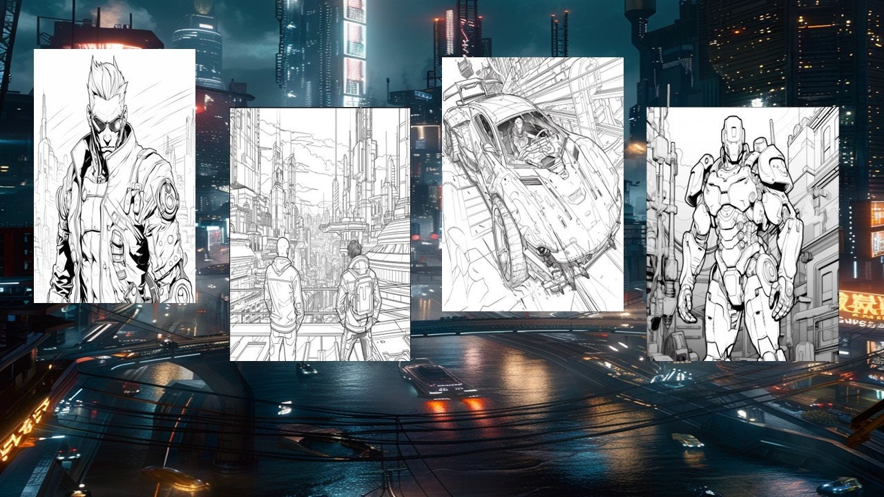 Cyberpunk Metropolis 3029-50 Action Packed Cyberpunk Printable Adult ...