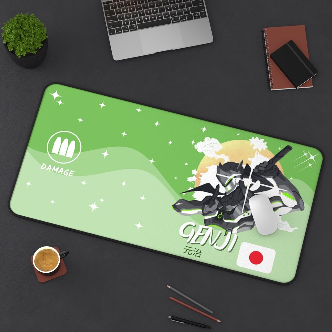 Genji Overwatch Desk Mat Custom Gaming Mouse Pad Damage Hero - Etsy