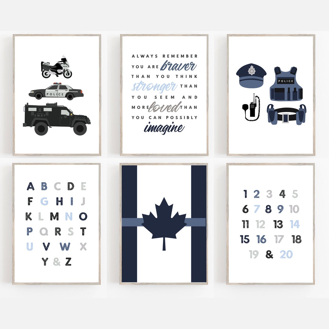 Police|first Responder| Wall Art|little Boys Room |police Decor|law ...