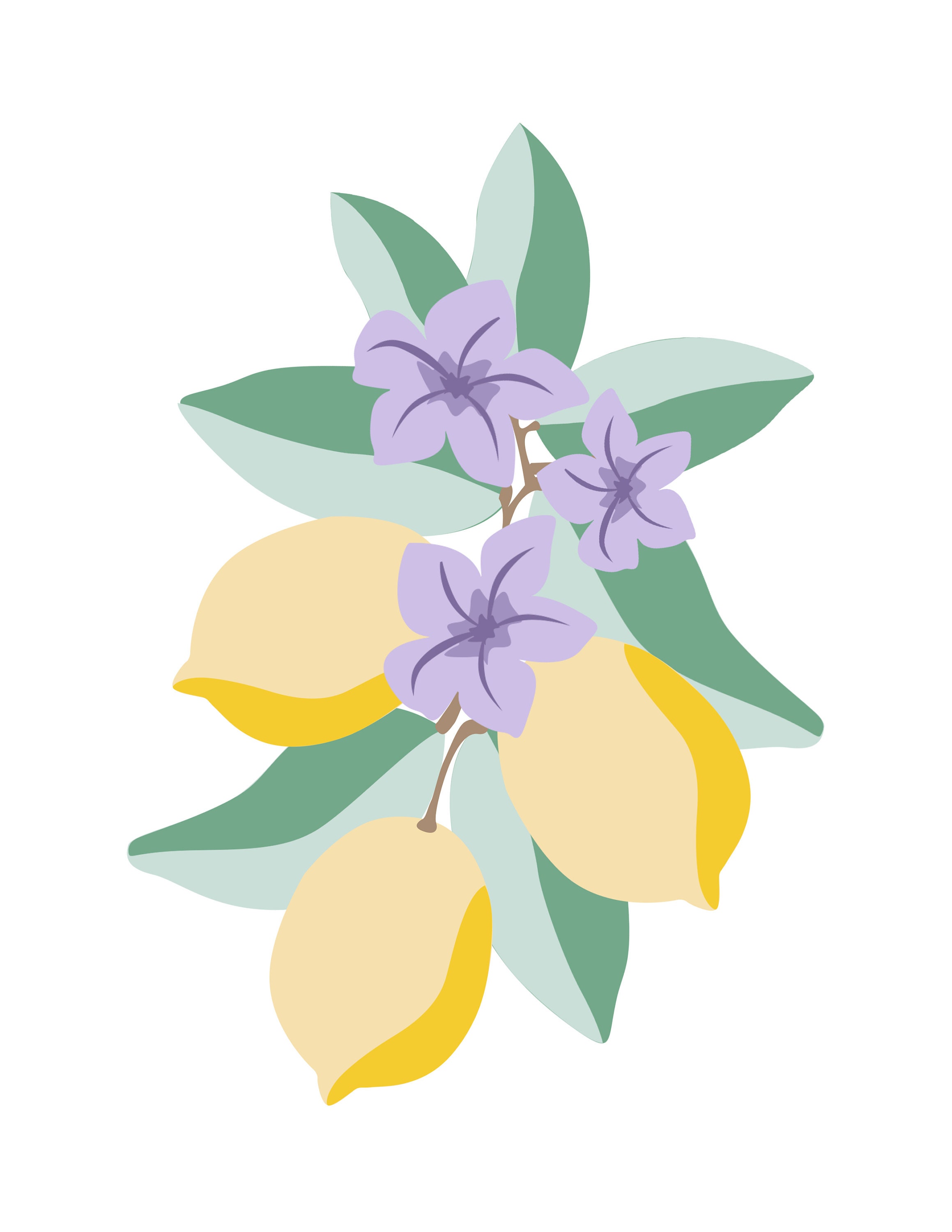 Lavender Lemon Wall Decor-lemon Wall Art-lemon Nursery-citrus Nursery ...