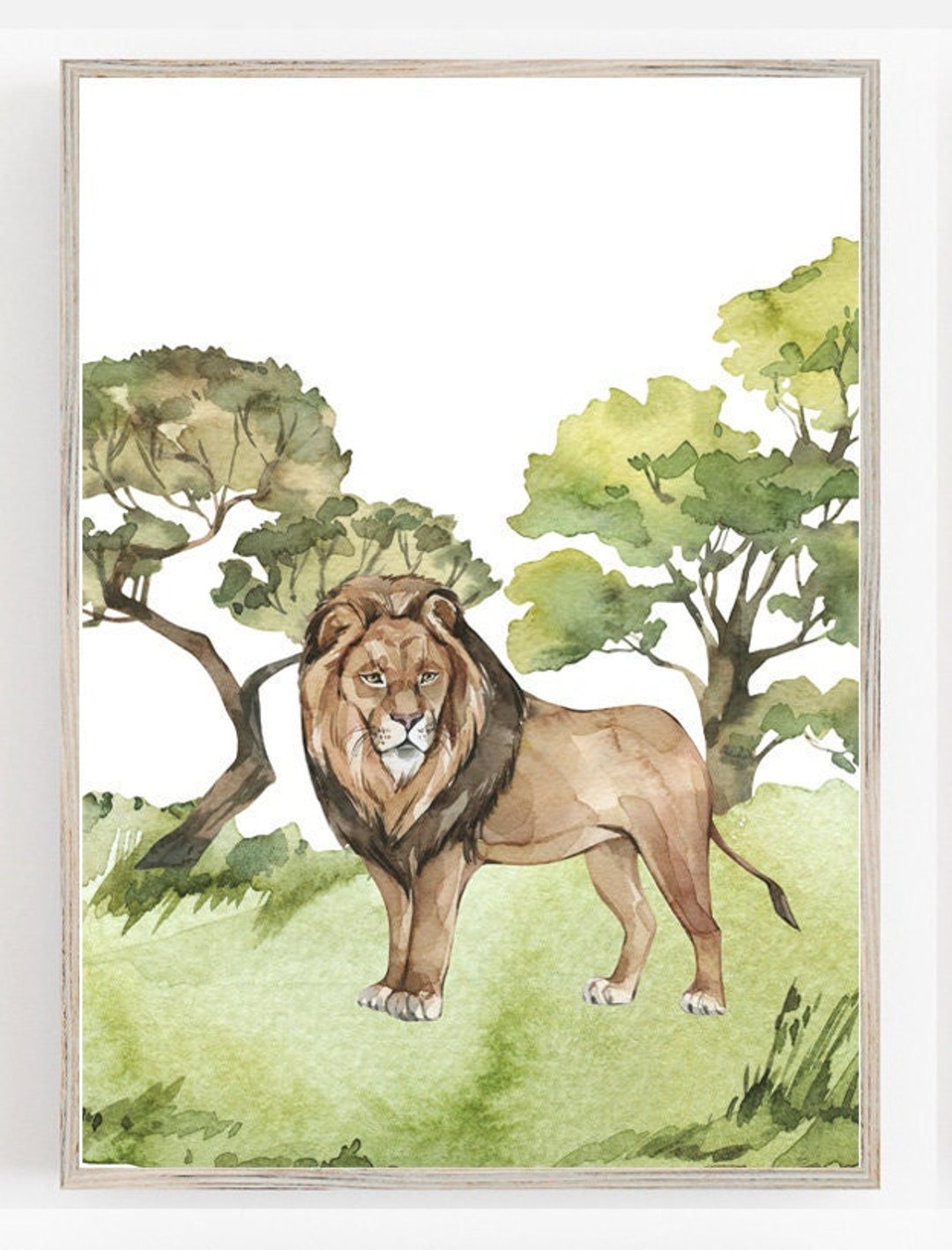 Lion Africa Map Animal Safari Wall Art |africa Wall Art Decor|africa ...