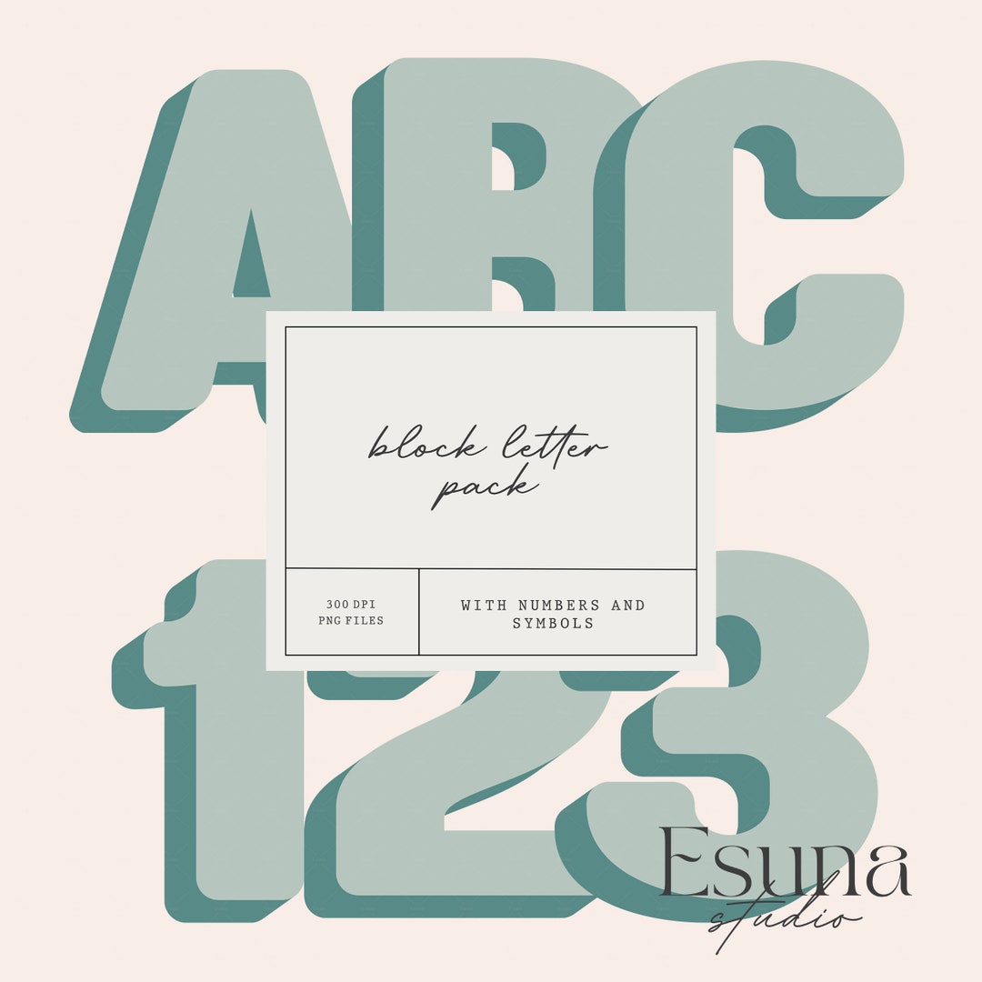 Green 3D Letter Pack, Digital Alphabet PNG Bundle, Alpha Pack, Arts and ...