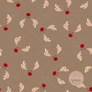 Reindeer Seamless Pattern Christmas Reindeer Repeat Pattern Xmas ...