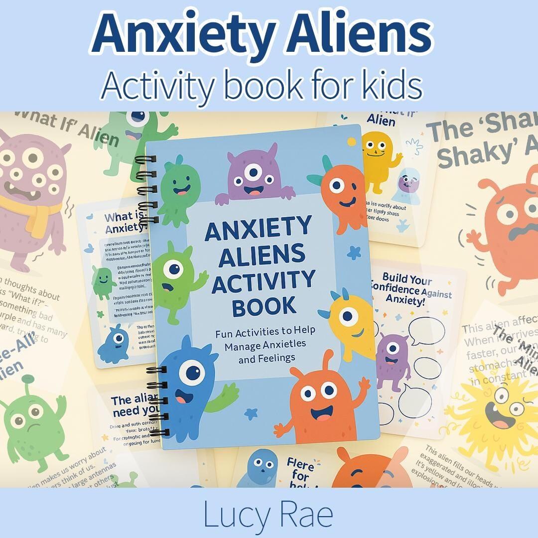 Anxiety Activity Book for Kids With Fun Alien Characters | Emotional ...