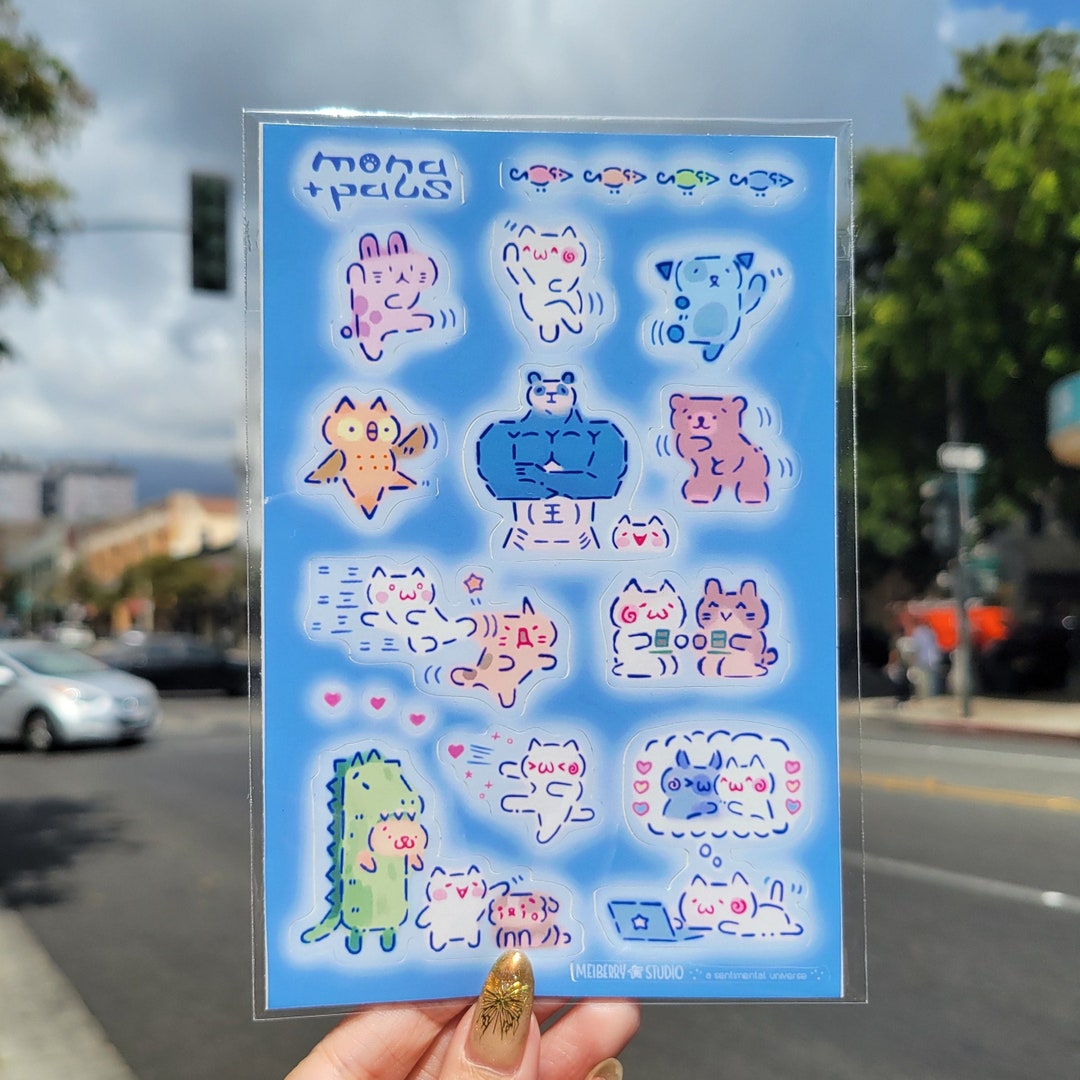Mona & Pals | ASCII Animals Sticker Sheet 4x6 Water-proof - Etsy