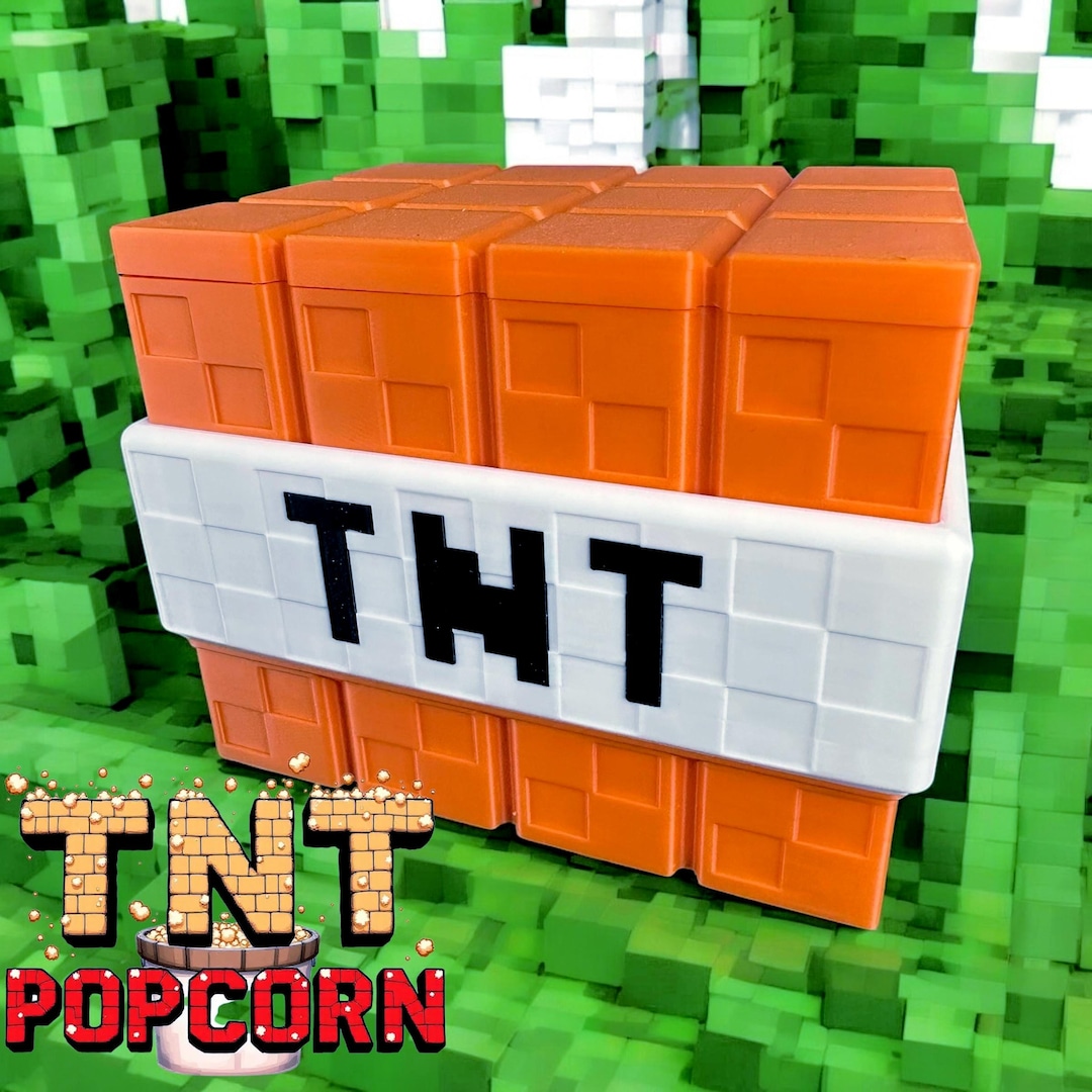 Pixelated TNT Box/ Popcorn Bucket Inspired by the Movie and Popular ...