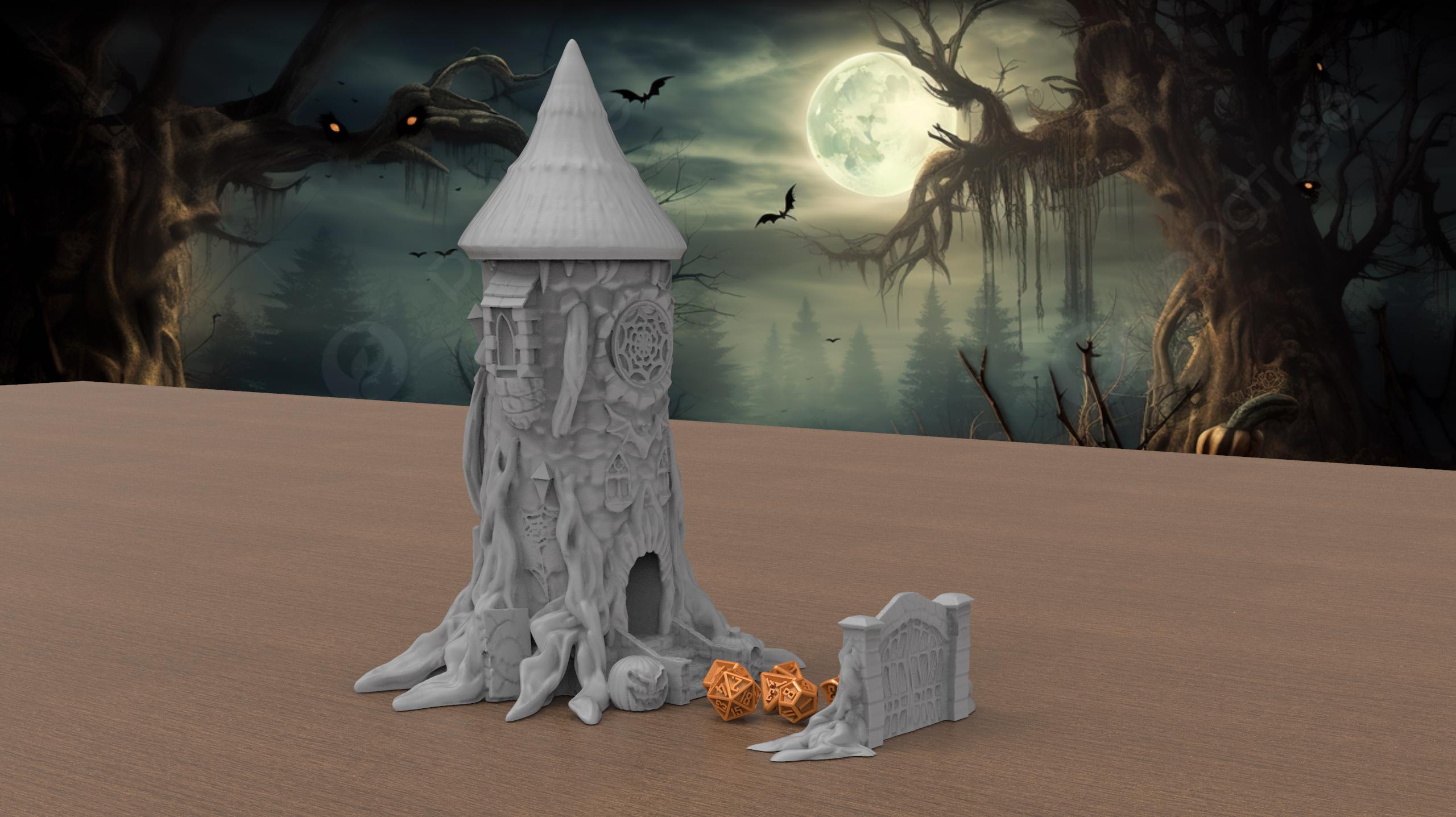 Halloween Dice Rolling Tower: 3D Printed Spooky Game Night - Etsy