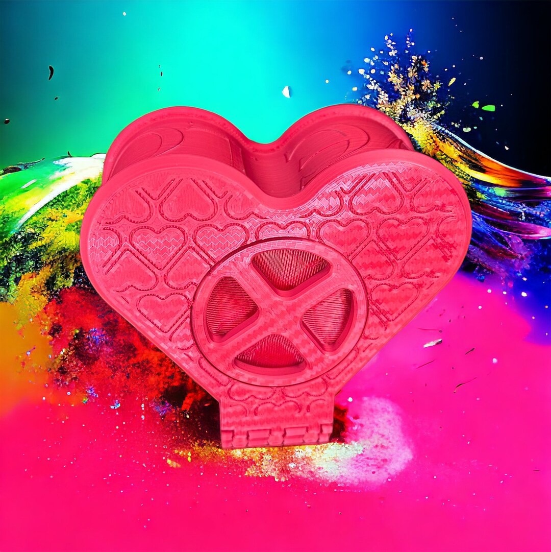 Heart Shaped Gift Box: 3D Printed PLA Keepsake With Locking Chain - Etsy