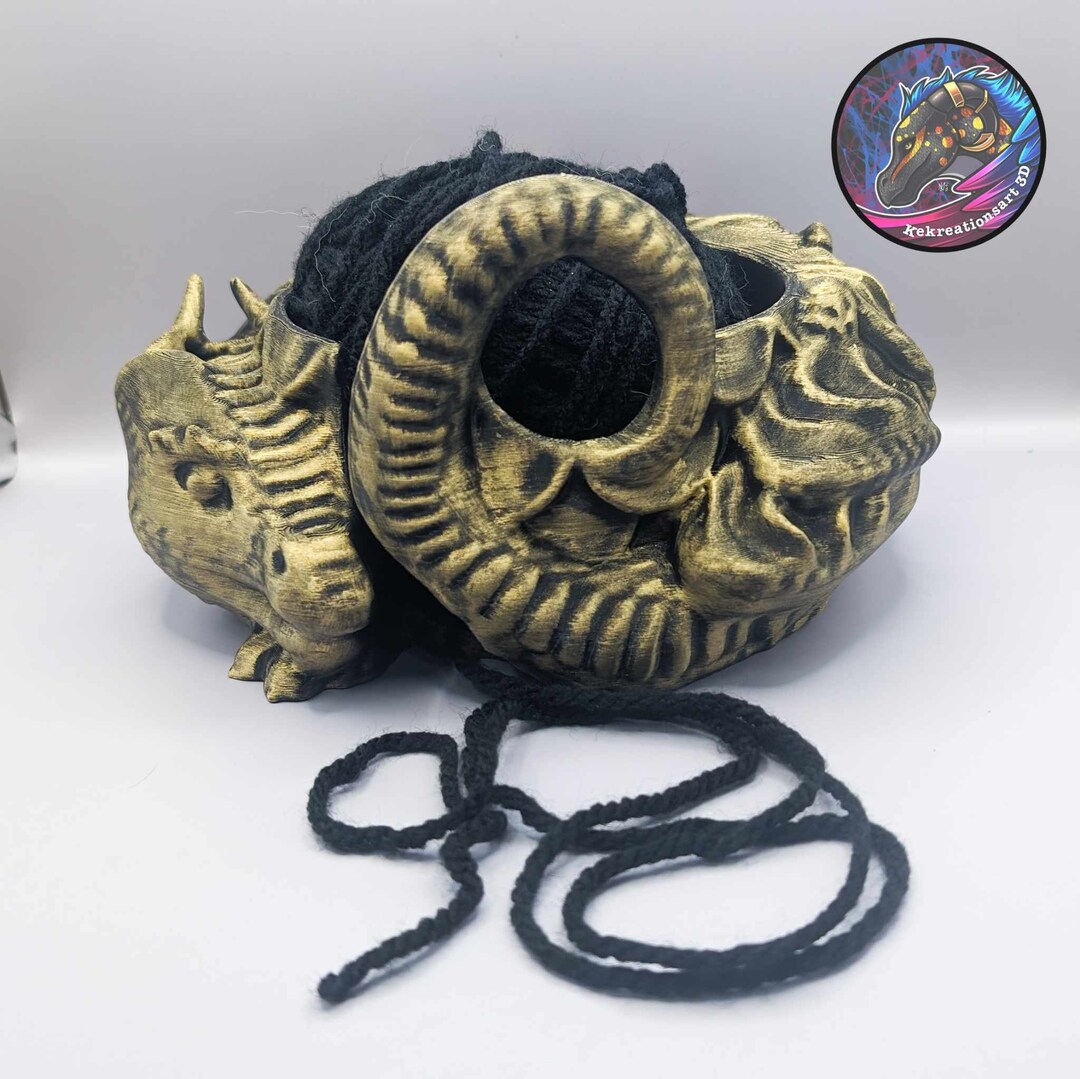 Dragon Yarn Bowl Version 2 Mystical and Spiritual Guardian of Your Yarn ...