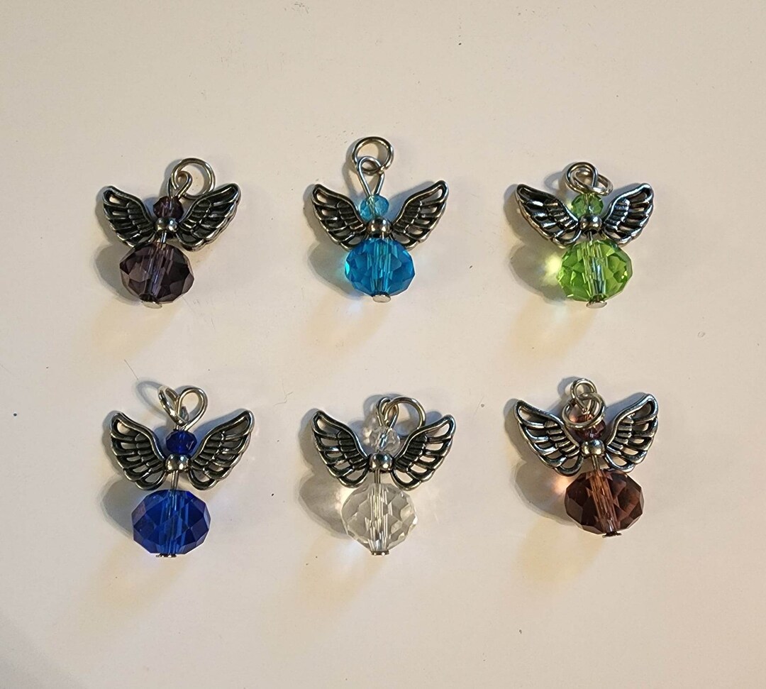 Angel Necklaces W/birthstones - Etsy