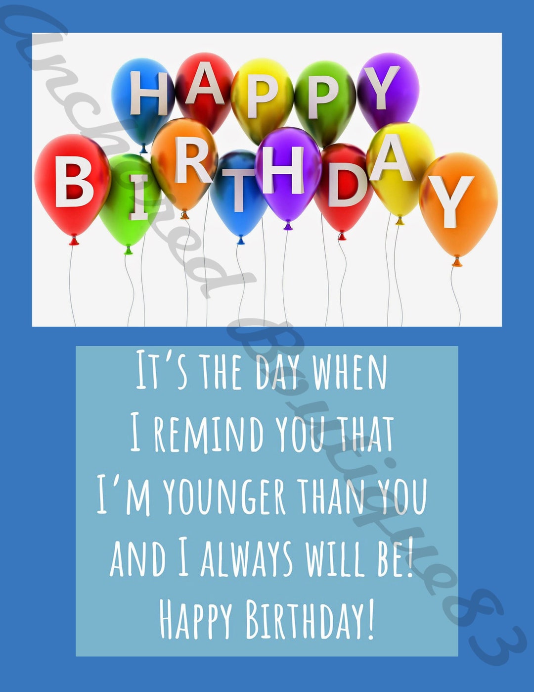 Birthday Card Funny (digital) - Etsy