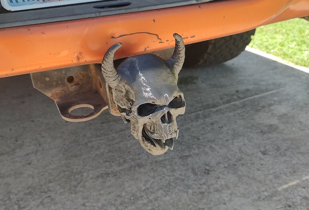 Devil Skull Trailer Hitch Cover. Demon, Skull, Monster. 1.25", 2", 2.5 ...