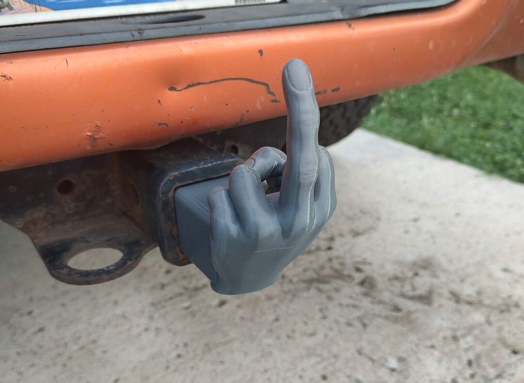 Middle Finger Trailer Hitch Cover. (1.25", 2", 2.5" or 3" Receivers ...