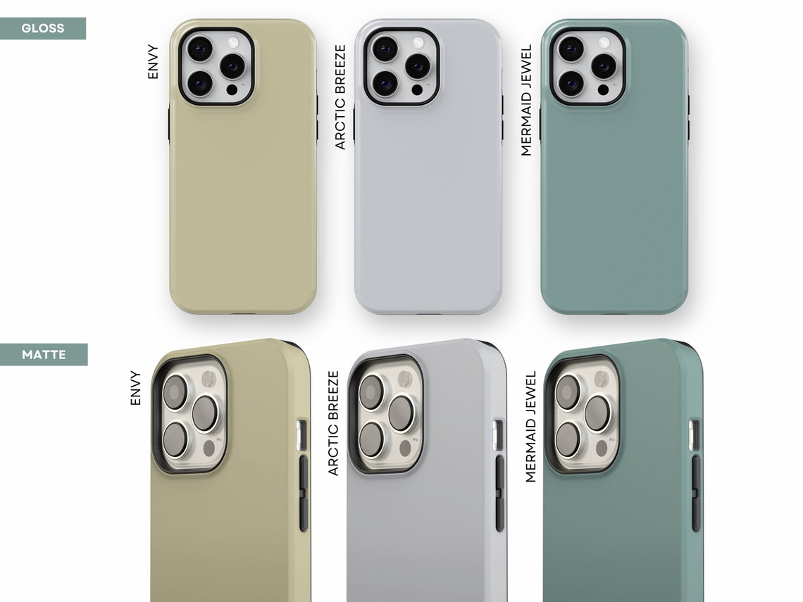 Magsafe Teal Sage iPhone Case, Pastel, Light Blue Green Gray Grey for ...