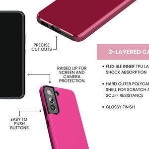 Maroon, Red, and Pink Solid Colored Samsung Galaxy Case, Plain ...