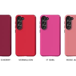 Maroon, Red, and Pink Solid Colored Samsung Galaxy Case, Plain ...