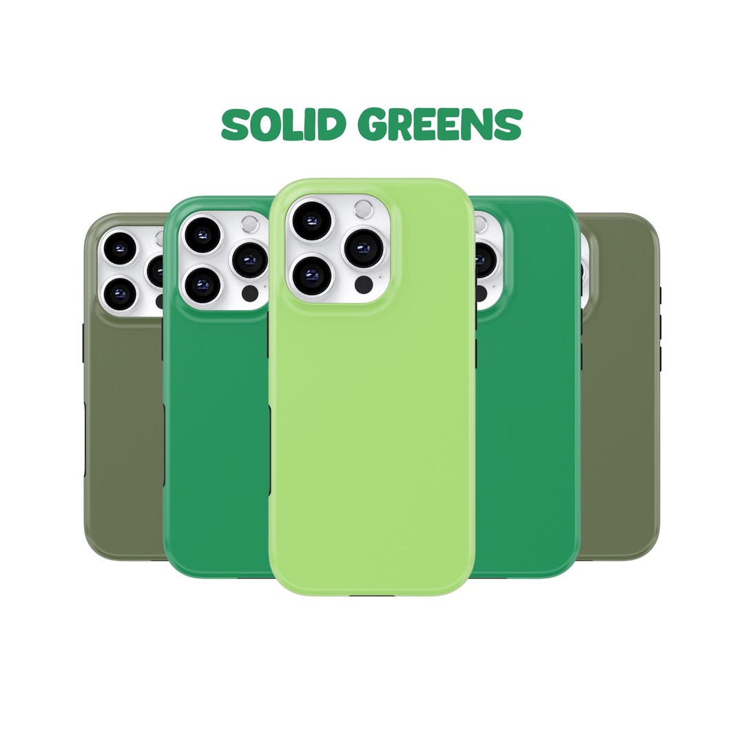 Magsafe Green Solid Colored Phone Cases, Lime Olive Sage Moss | iPhone ...