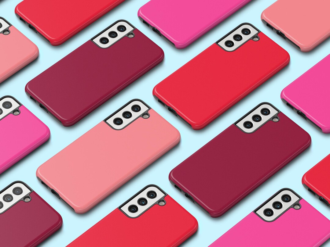 Maroon, Red, and Pink Solid Colored Samsung Galaxy Case, Plain ...