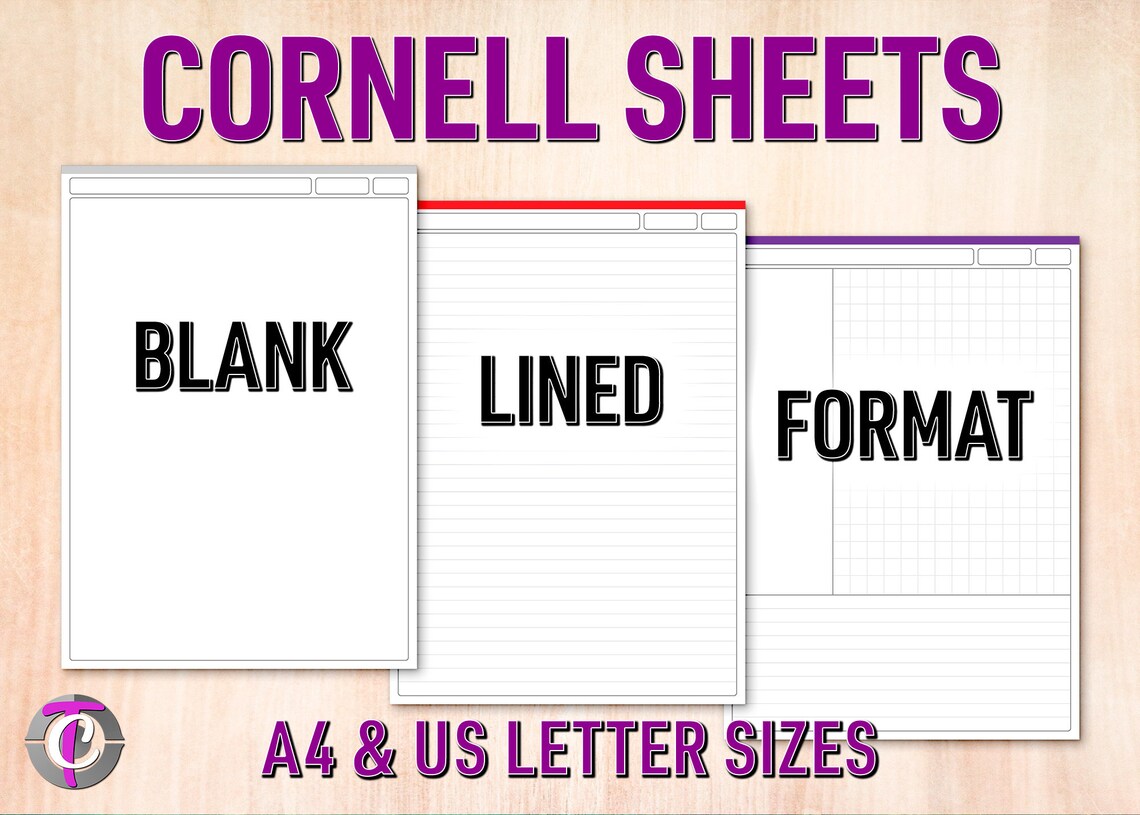 Cornell Notes Printable Cornell Notes Method Lecture Notes Printable ...