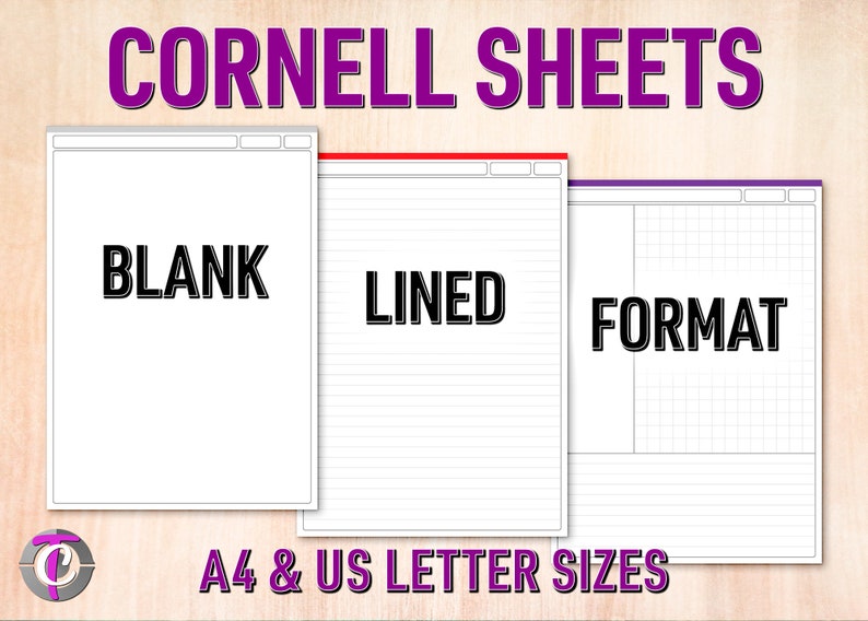 Cornell Notes Printable Cornell Notes Method Lecture Notes Printable ...