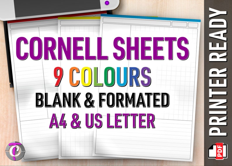 Cornell Notes Printable Cornell Notes Method Lecture Notes Printable ...
