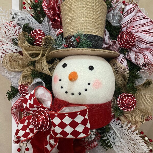 Burlap Snowman - Etsy