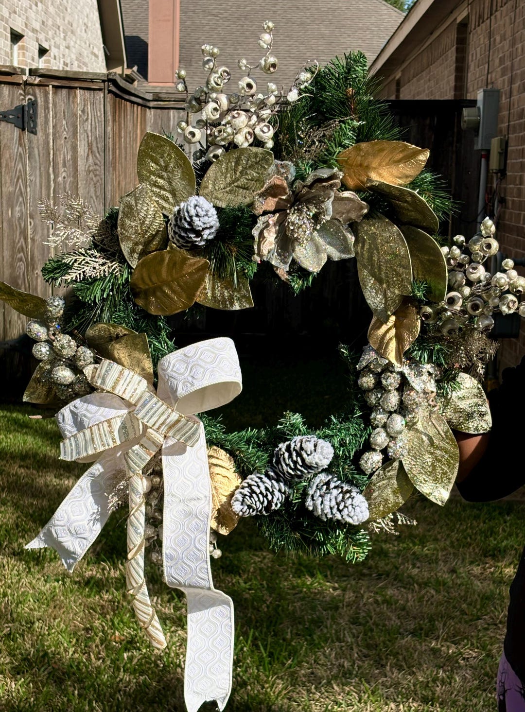 Silver and Gold Wreath - Etsy