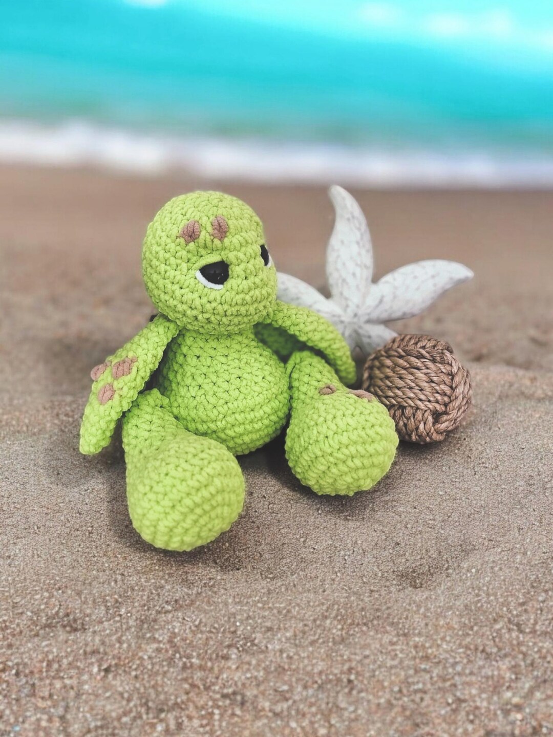 BIG FOOTED Low Sew Turk the Turtle PDF Crochet Pattern - Etsy