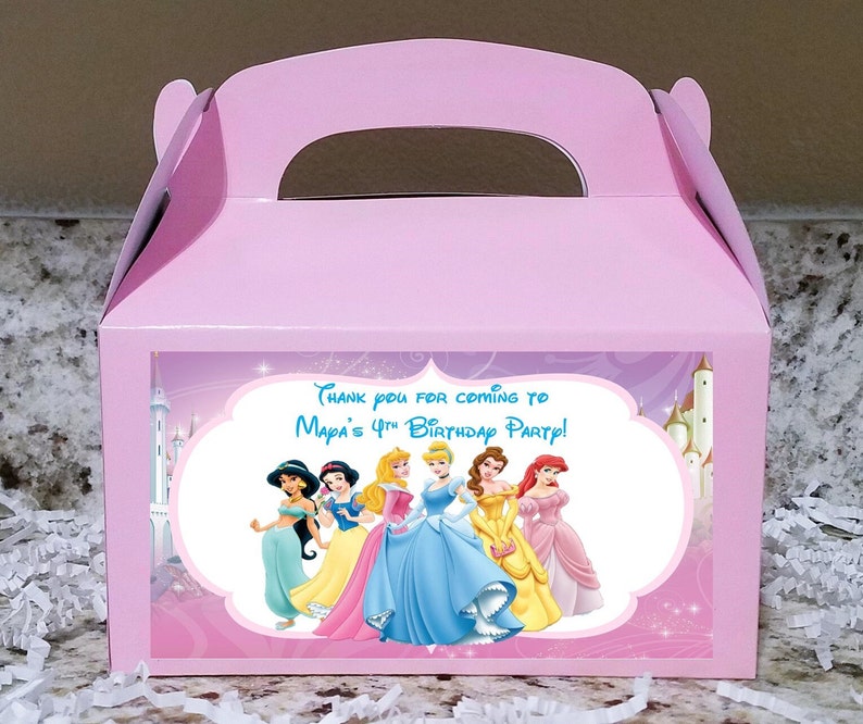 Printed Labels Boxes Princess Candy Boxes Princess Party - Etsy