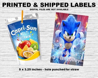 Sonic the Hedgehog Capri Sun Labels - Etsy