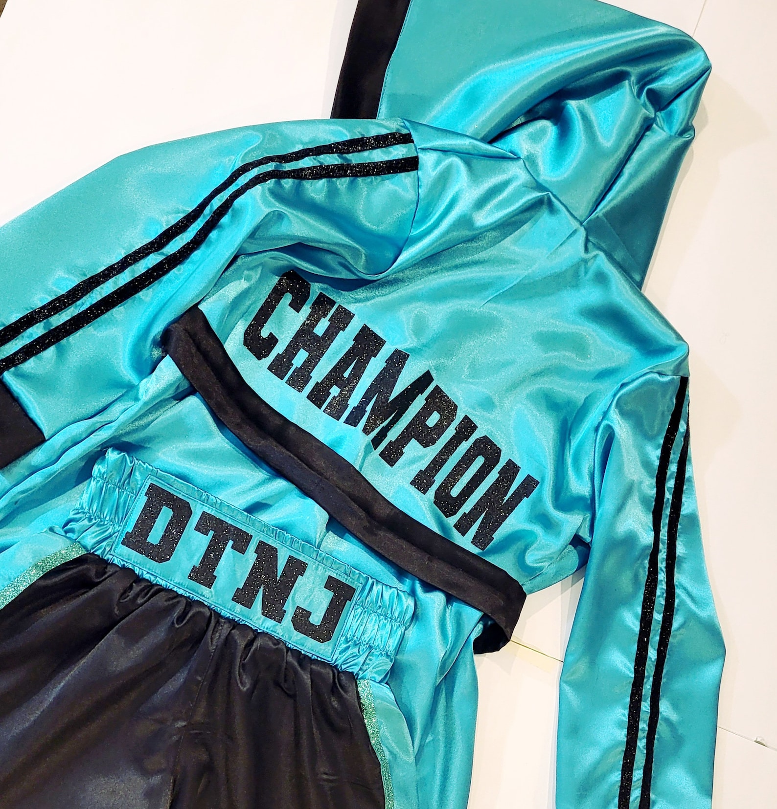 Custom Sparkle Boxing Set Robe, Shorts - for Pageant and Dancing ...
