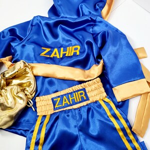 Personalized Boxing Set Robe, Shorts, Wearable Baby Gloves - Etsy