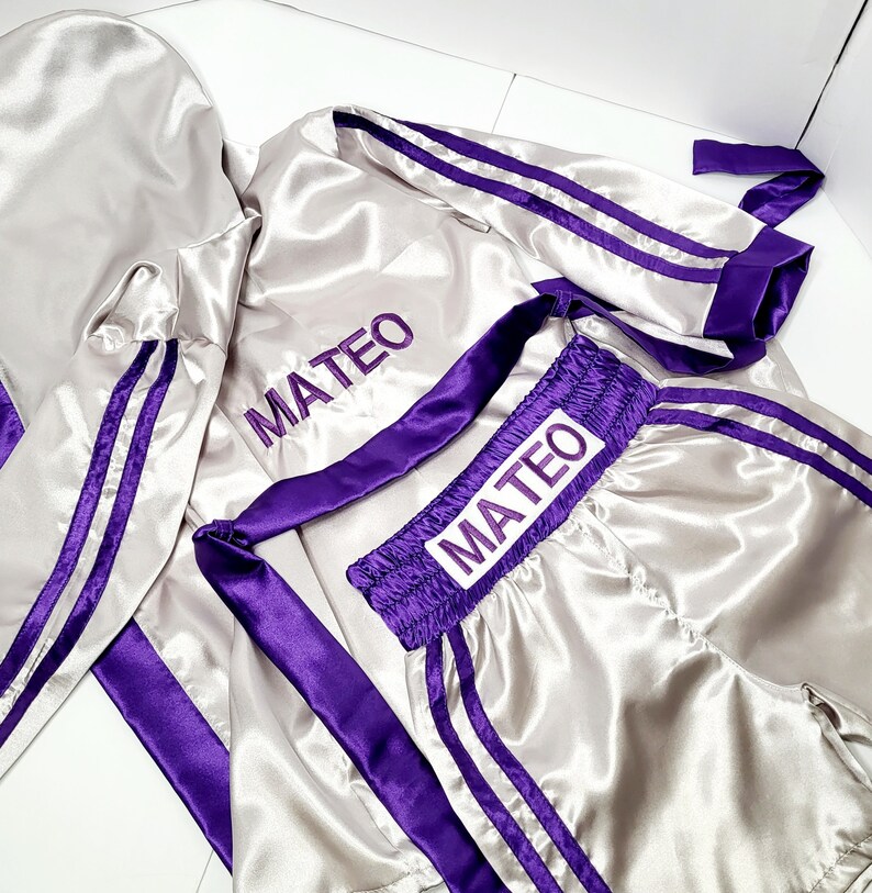 Personalized Boxing Set Robe, Shorts, Wearable Baby Gloves - Etsy