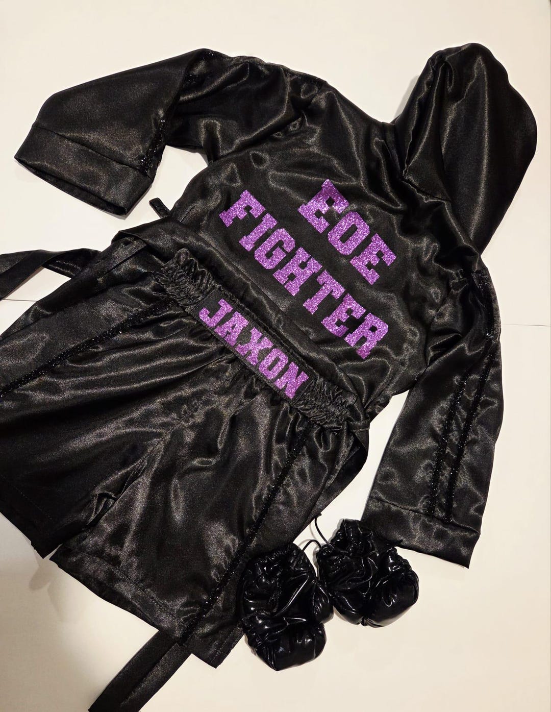 Custom Sparkle Boxing Set Robe, Shorts - for Pageant and Dancing ...