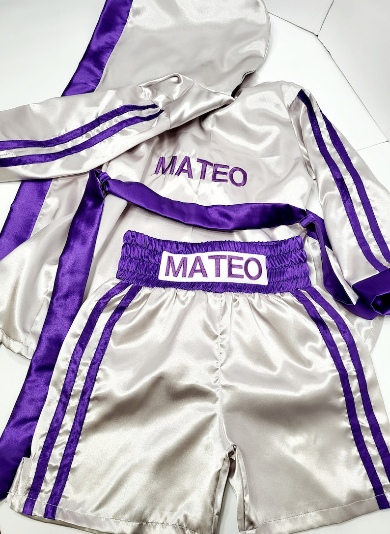 Personalized Boxing Set Robe, Shorts, Wearable Baby Gloves - Etsy