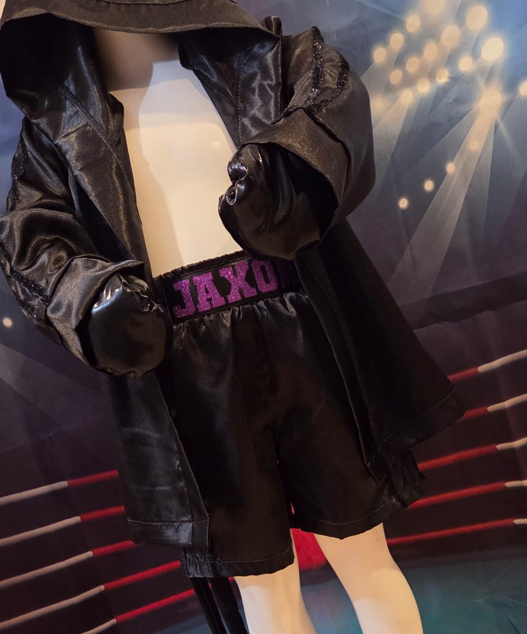 Custom Sparkle Boxing Set Robe, Shorts - for Pageant and Dancing ...