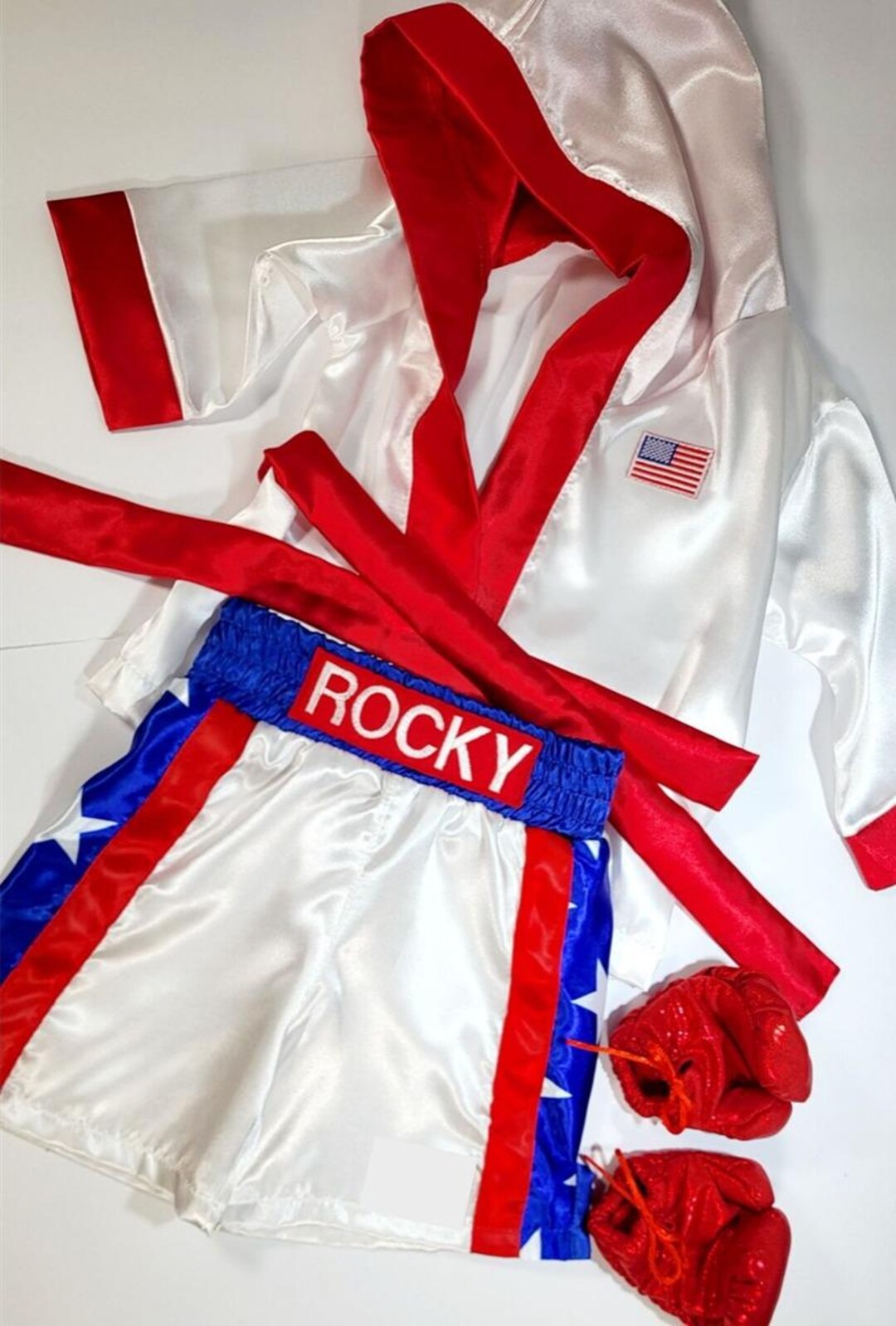 Personalized Satin Boxing Set: Robe and Shorts, USA Made - Etsy