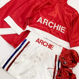 Personalized Boxing Set Robe, Shorts, Wearable Baby Gloves - Etsy