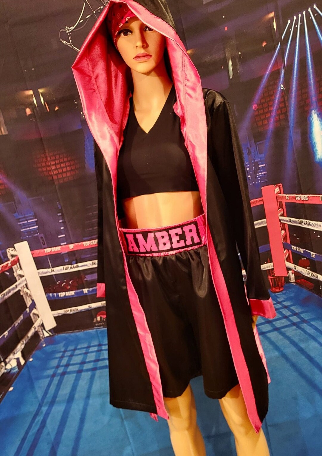 Personalized Satin Boxing Robe and Shorts Set - USA Made - Etsy