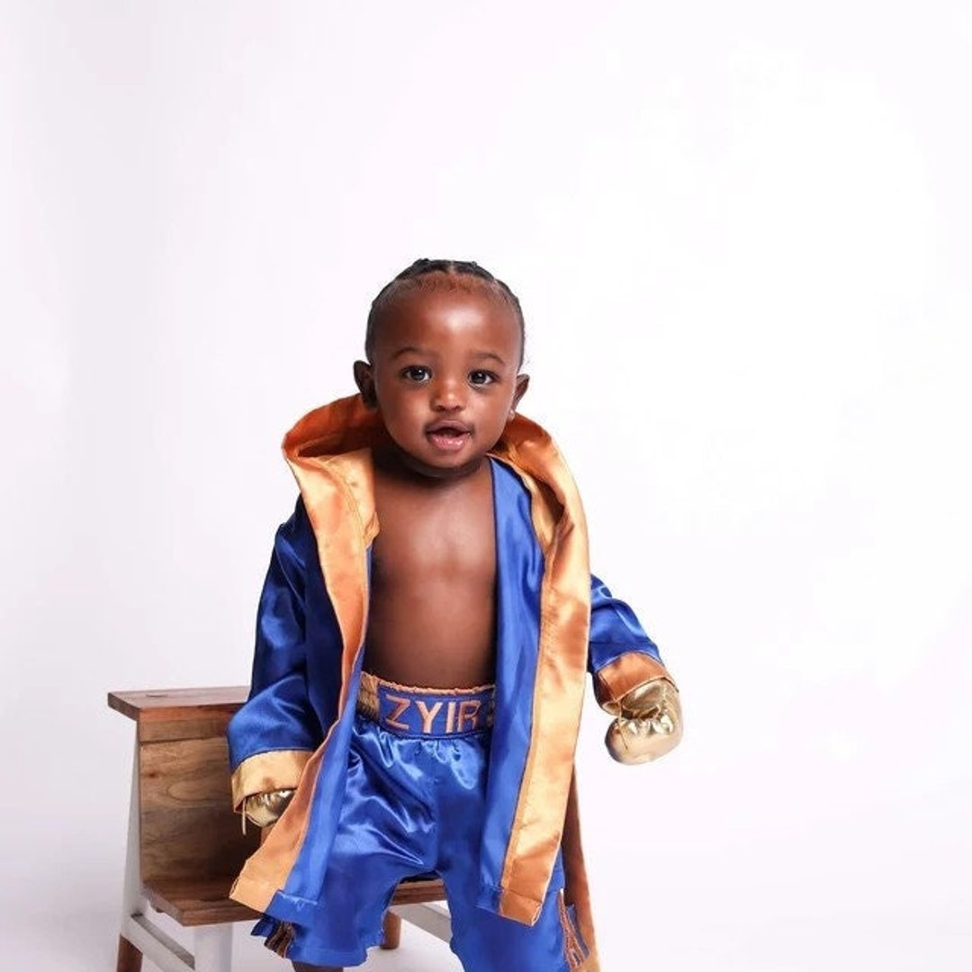 Personalized Boxing Set Robe, Shorts, Wearable Baby Gloves - Etsy