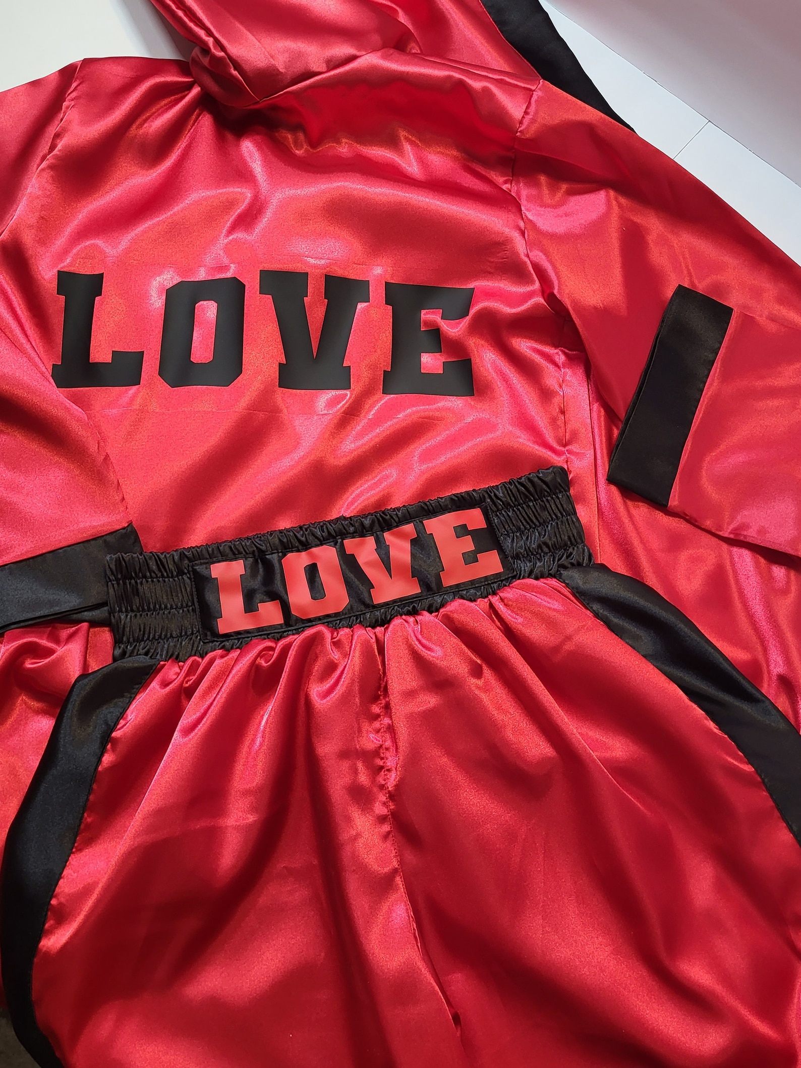 Personalized Satin Boxing Robe and Shorts Set - USA Made - Etsy