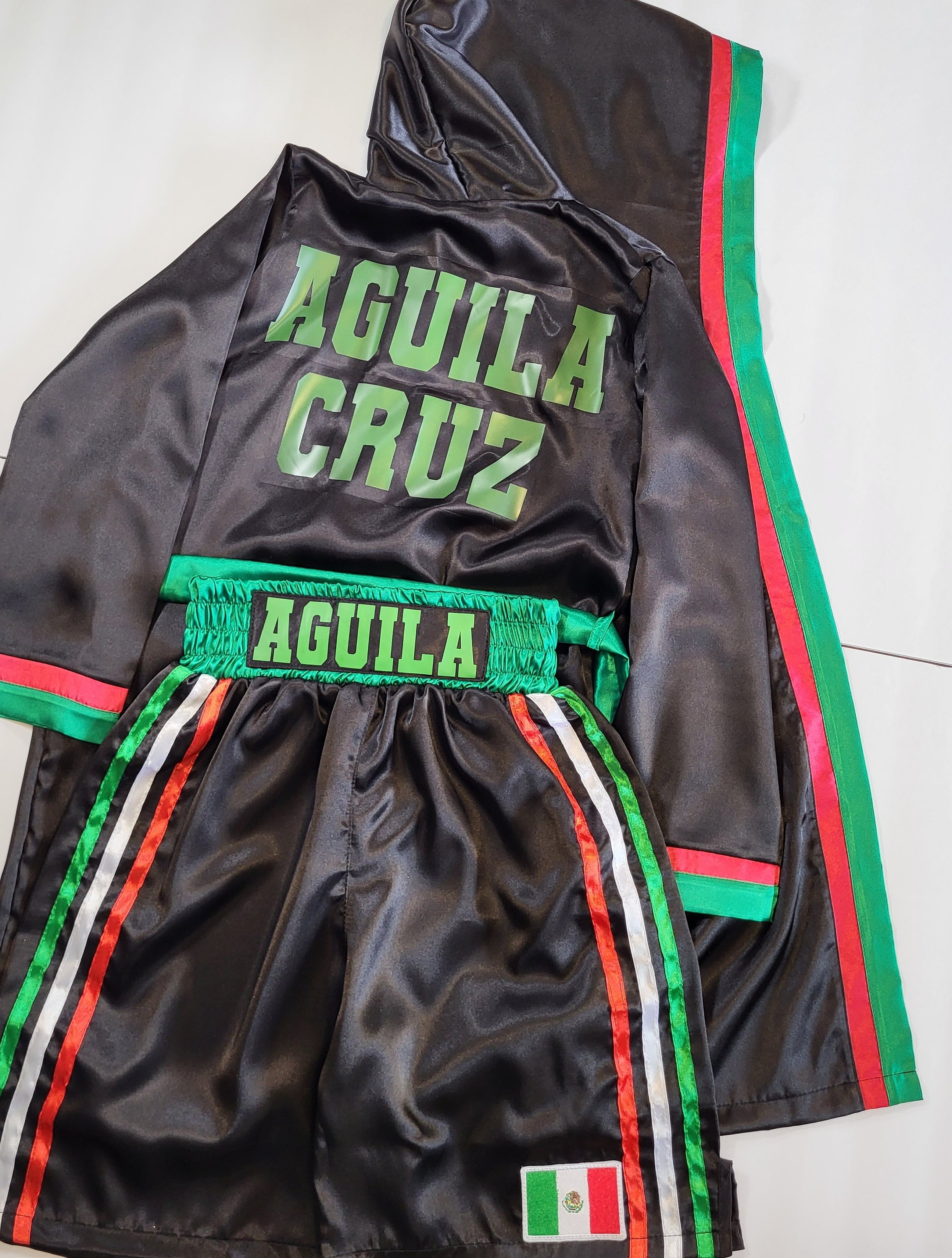 Personalized Satin Boxing Robe and Shorts Set - USA Made - Etsy
