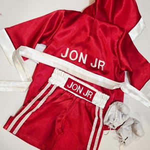 Personalized Boxing Set Robe, Shorts, Wearable Baby Gloves - Etsy