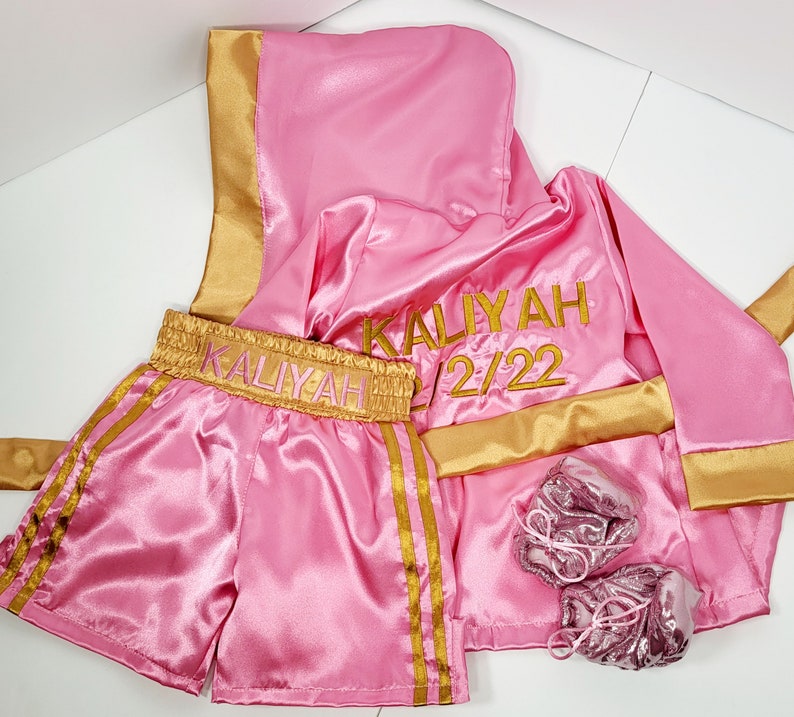 Personalized Boxing Set Robe, Shorts, Wearable Baby Gloves - Etsy