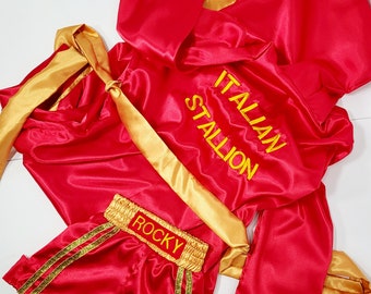 Personalized Boxing Set Robe, Shorts, Wearable Baby Gloves - Etsy