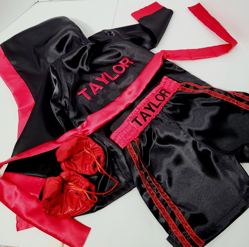 Personalized Boxing Set Robe, Shorts, Wearable Baby Gloves - Etsy