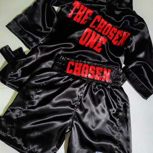 Personalized Satin Boxing Robe and Shorts Set - USA Made - Etsy