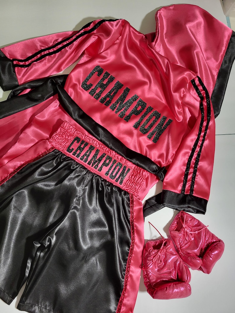 Custom Sparkle Boxing Set Robe, Shorts - for Pageant and Dancing ...